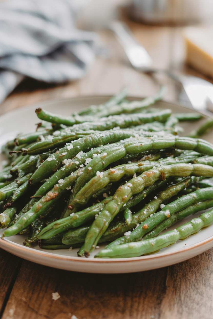 Homemade Roasted Green Beans with Parmesan - Taste Tested Recipes