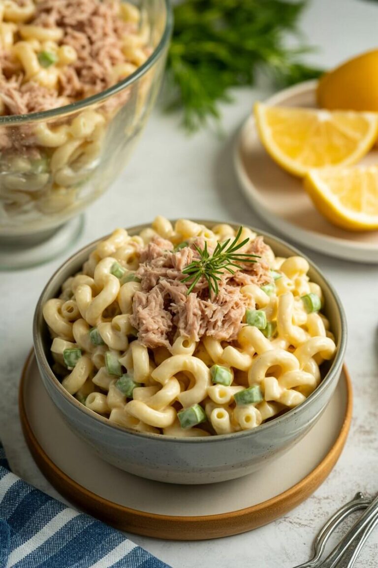 Creamy Old Fashioned Macaroni Salad With Tuna - Taste Tested Recipes