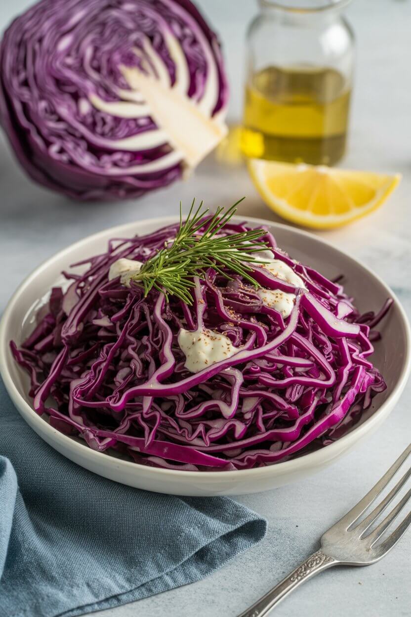 Purple Cabbage Salad with Mayo - Taste Tested Recipes